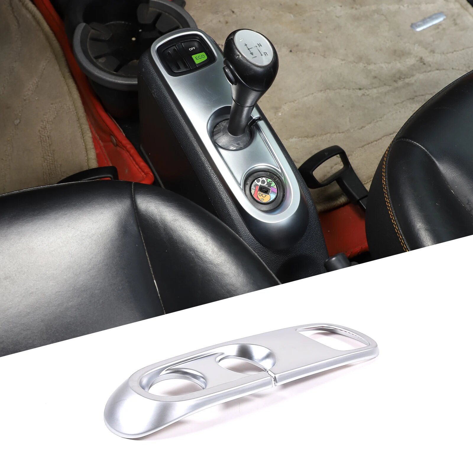 Автомобильная крышка панели переключения передач, наклейки для Mercedes Smart Silvery, Серебряный