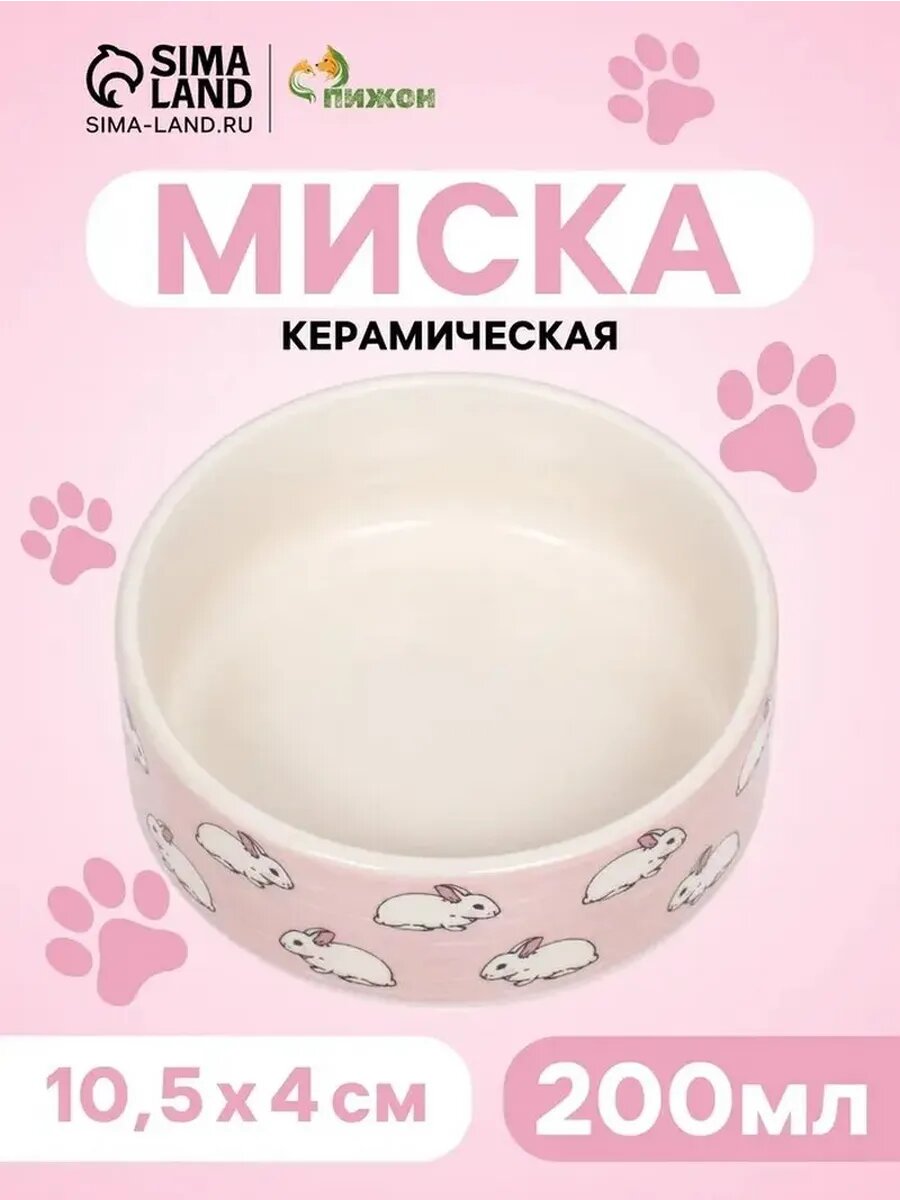 Керамическая миска для домашних животных