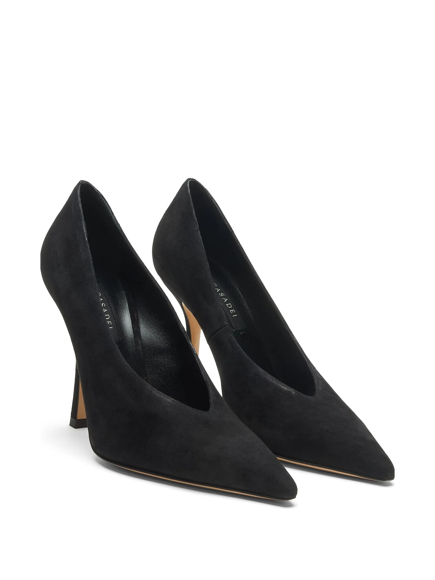 Туфли Casadei Nina asymmetrical suede pumps, размер 37 — фото 1