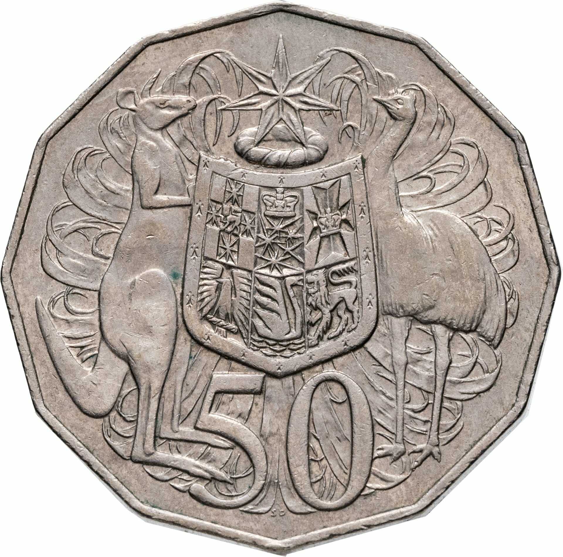 Австралия 50 центов 1979, Мельхиор медь-никель, в сохранности XF