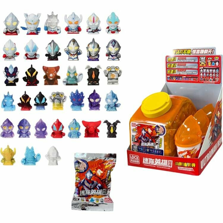 Фигурки унисекс Spiritual Creations Ultra Man Mini Heroes Collection, Mini Hero Charm (36 Styles in Total-Comes with 3 Hero Cups)