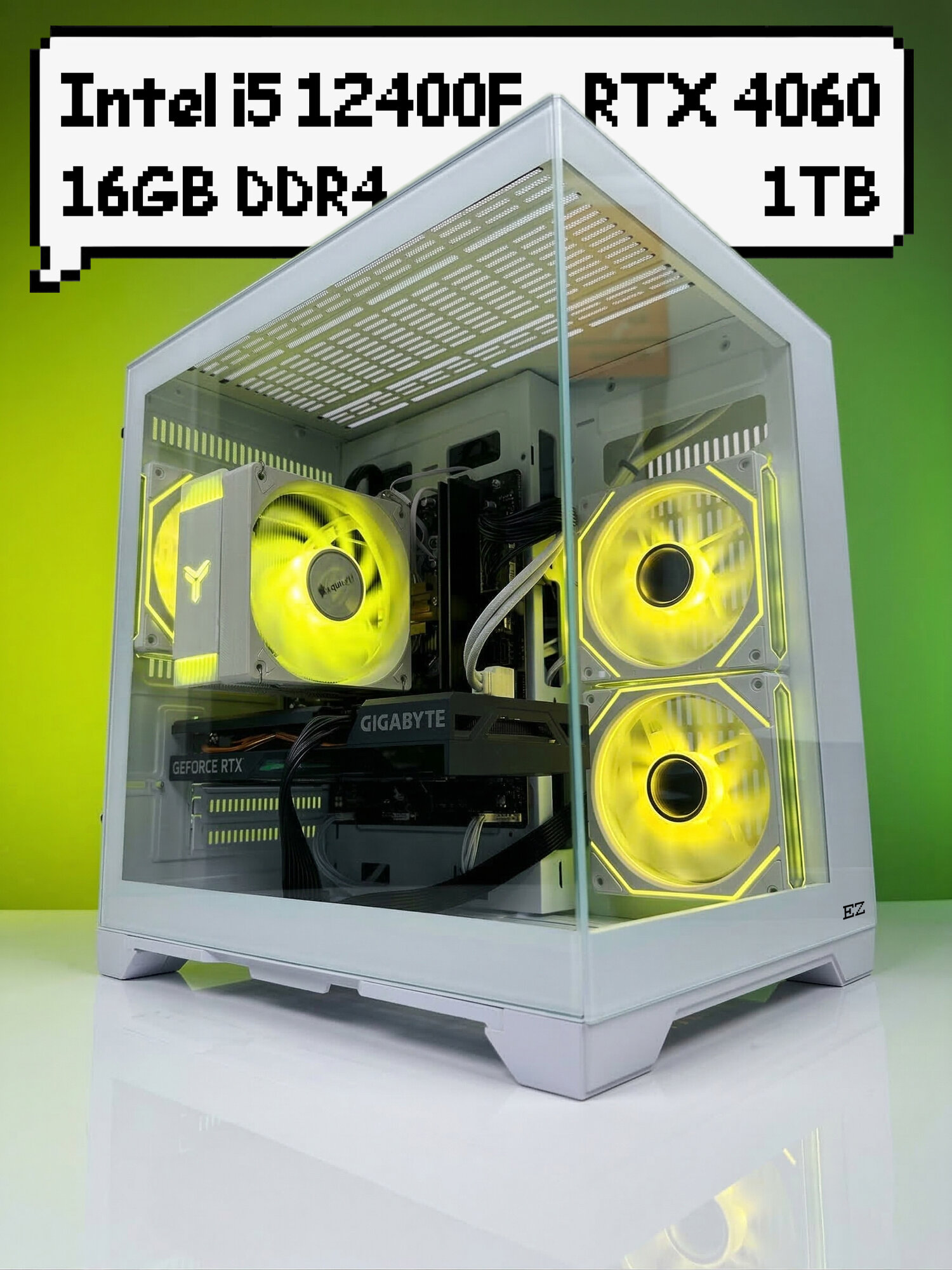 Игровой ПК EZPC RTX 4060 | i5 12400F | 16GB DDR4 | 1TB SSD | Win 10 Pro