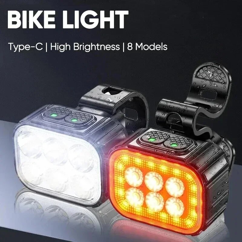 Велофонарь комплект Q6 Front-Rear Light