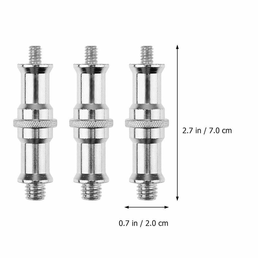 6pcs Адаптеры Для Фотооборудования 1/4 На 3/8 Серебристый 2X7Cm