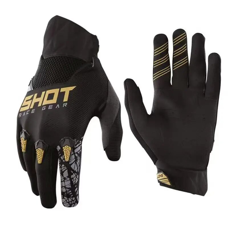 Мотоперчатки Shot Race Gear черные, цвет 8