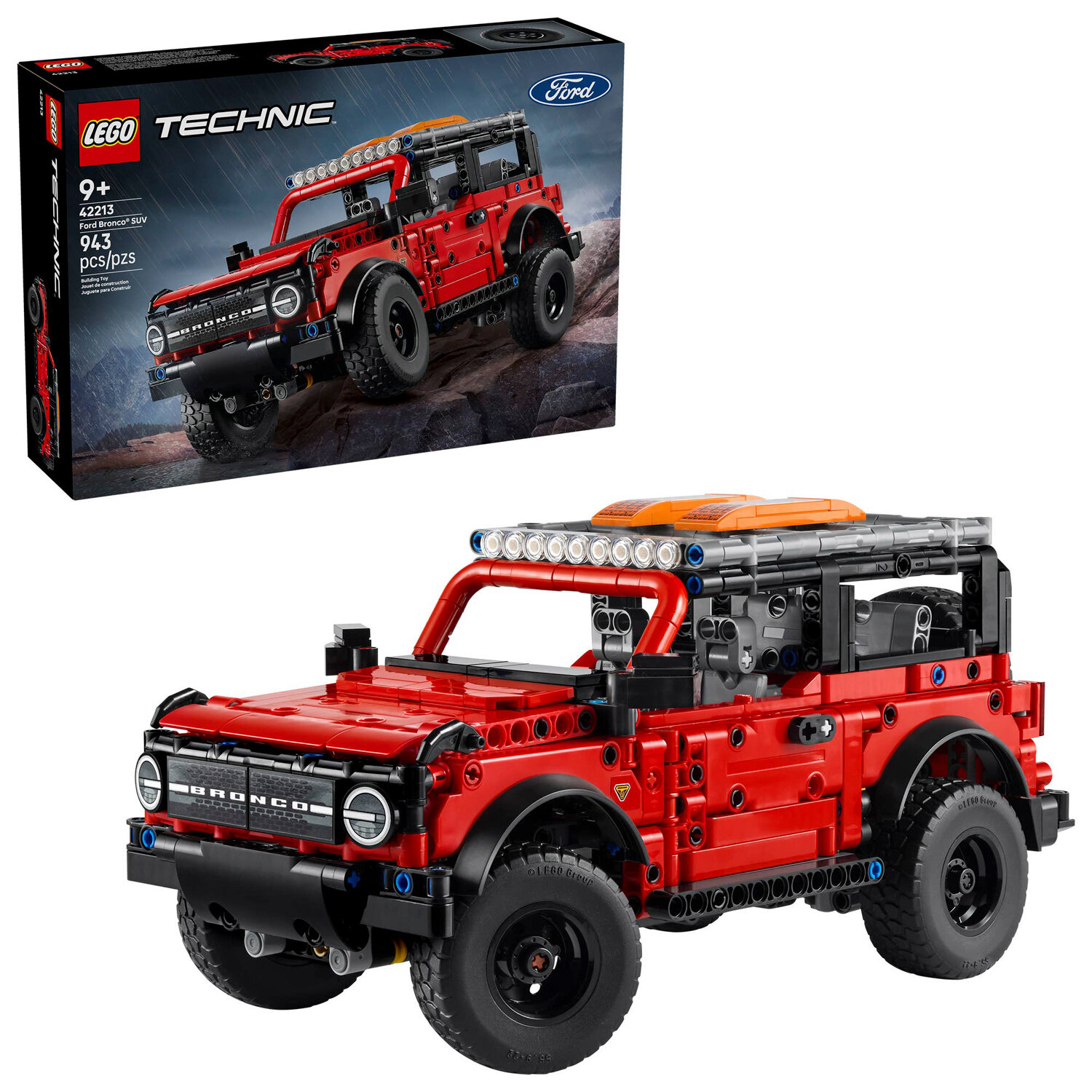 Конструктор детский LEGO Technic Внедорожник Ford Bronco, 943 деталей, возраст 9+, 42213