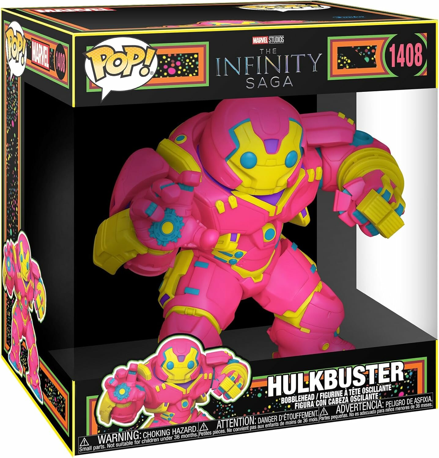 Фигурка Marvel Iron Man Hulkbuster (Infinity Saga) Jumbo Blacklight 25 см