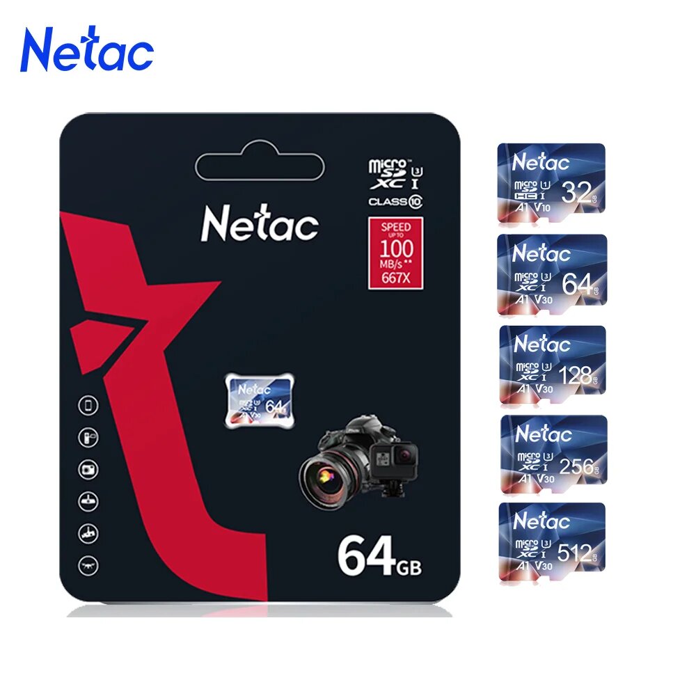 Карта памяти Netac Micro SD 32GB A1 V30 U3