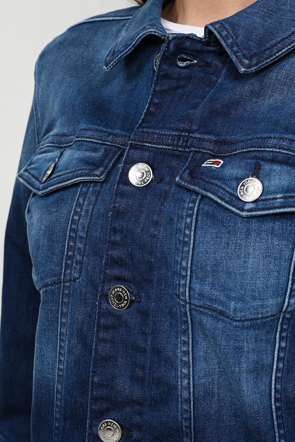 Куртка Tommy Jeans, размер XS, синий — фото 1