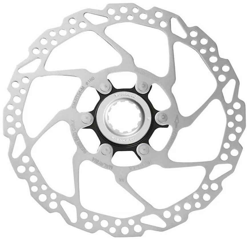 Тормоз диск Shimano, RT54, 180мм, C. Lock только для пласт колодок