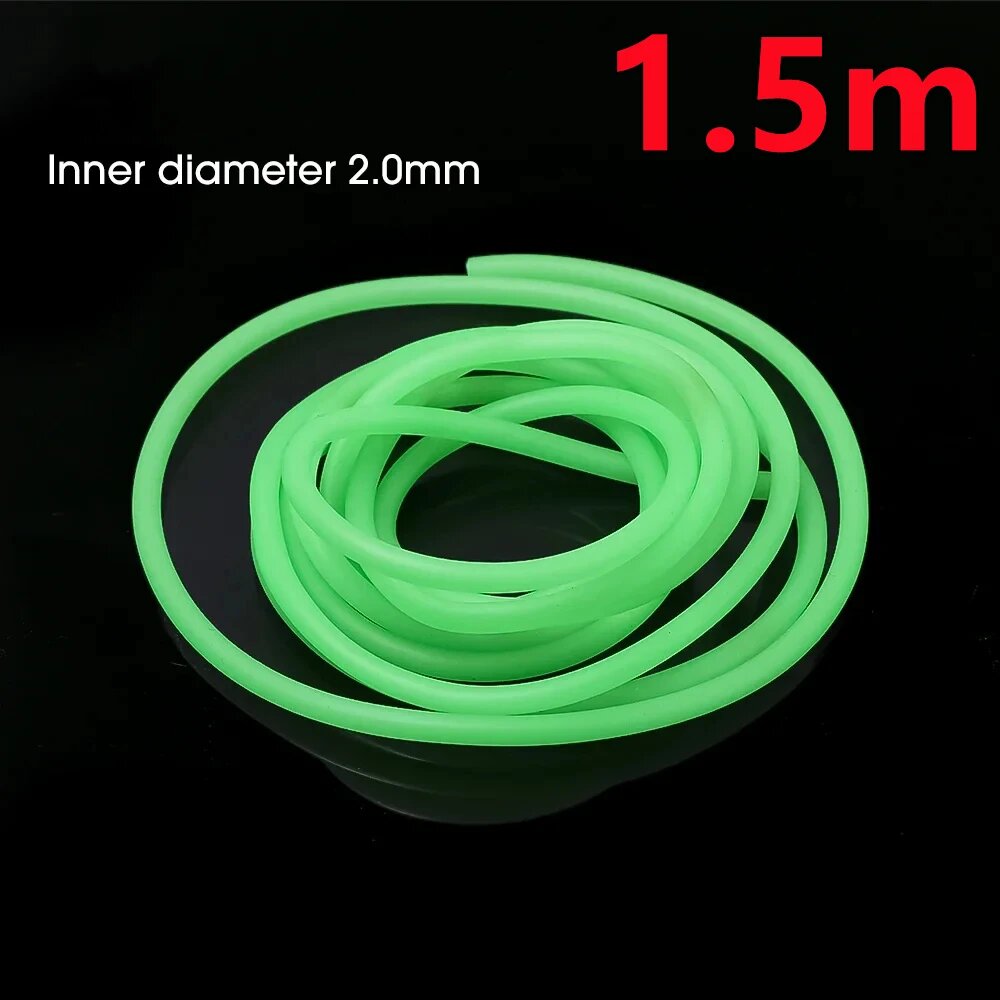 Светящийся силиконовый шланг для рыбалки 1м/1.5м 2.0mm 1.5meter