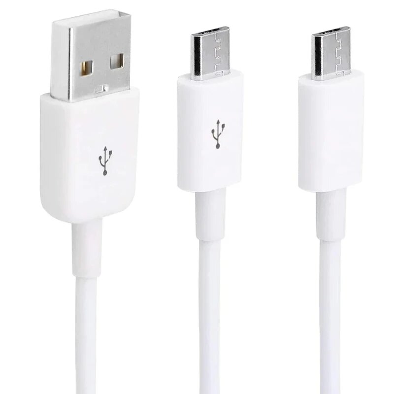Разветвитель USB 2.0 Type A на 2 Micro USB Белый, белый
