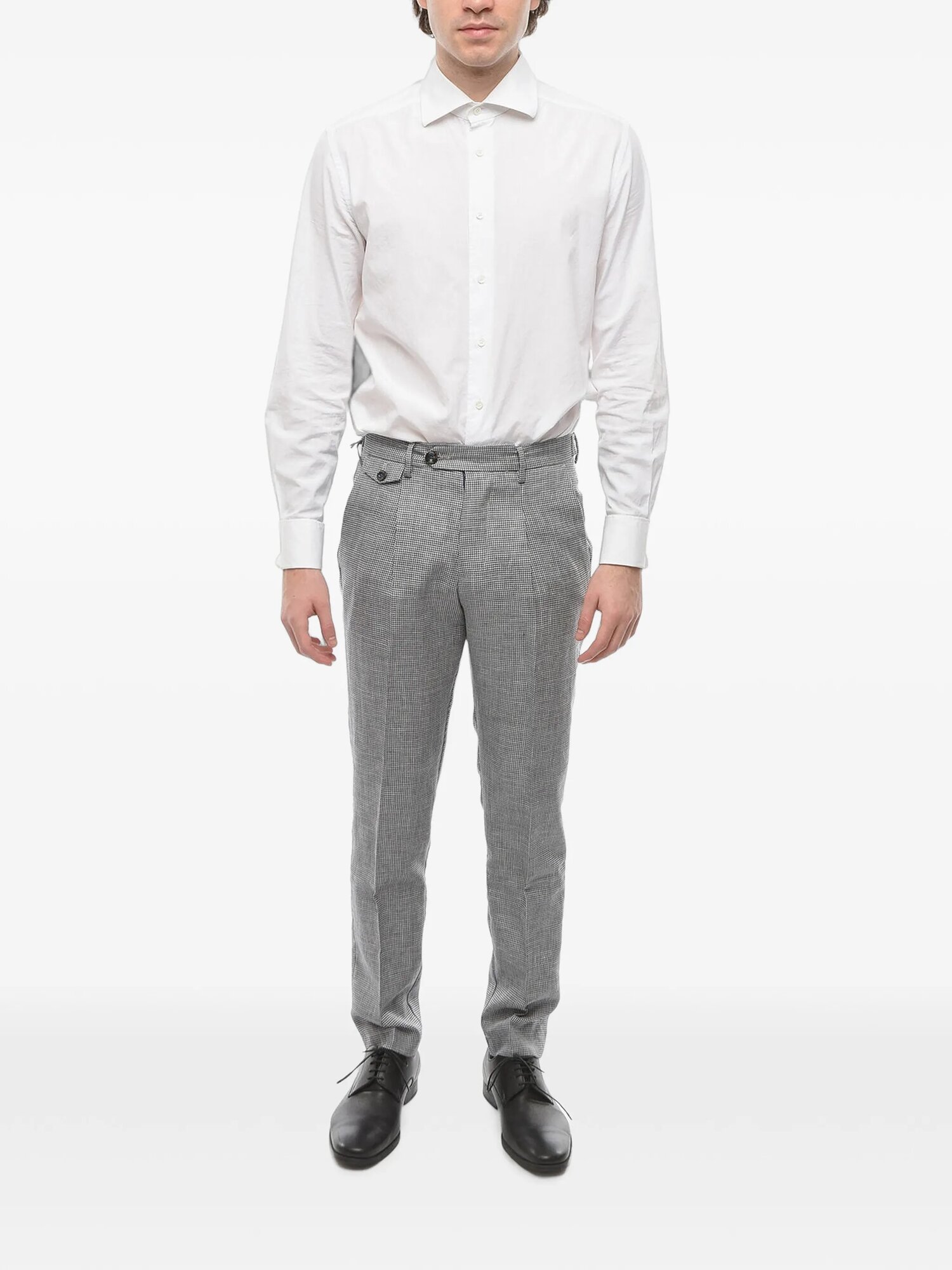 Брюки Cruna Houndstooth-pattern trousers, размер 44, бежевый/белый — фото 1