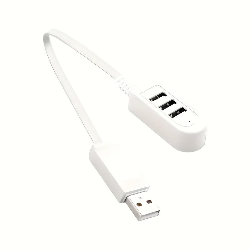 Многофункциональный USB-адаптер-кабель 3-в-1 для зарядки и передачи данных, белый, 11.81 дюйма