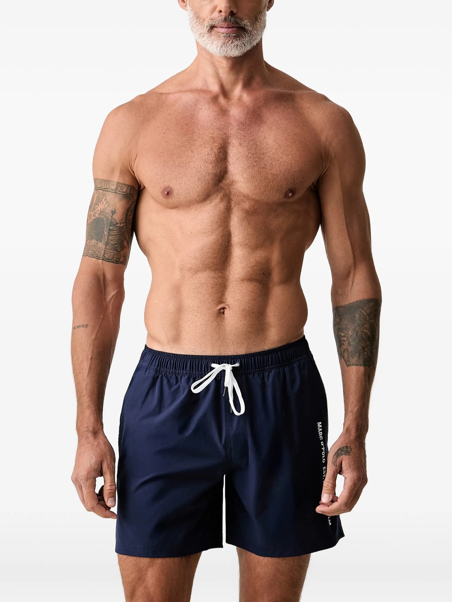 Шорты для плавания Marc O'Polo Logo-print drawstring swim shorts, размер 48 EU — фото 1
