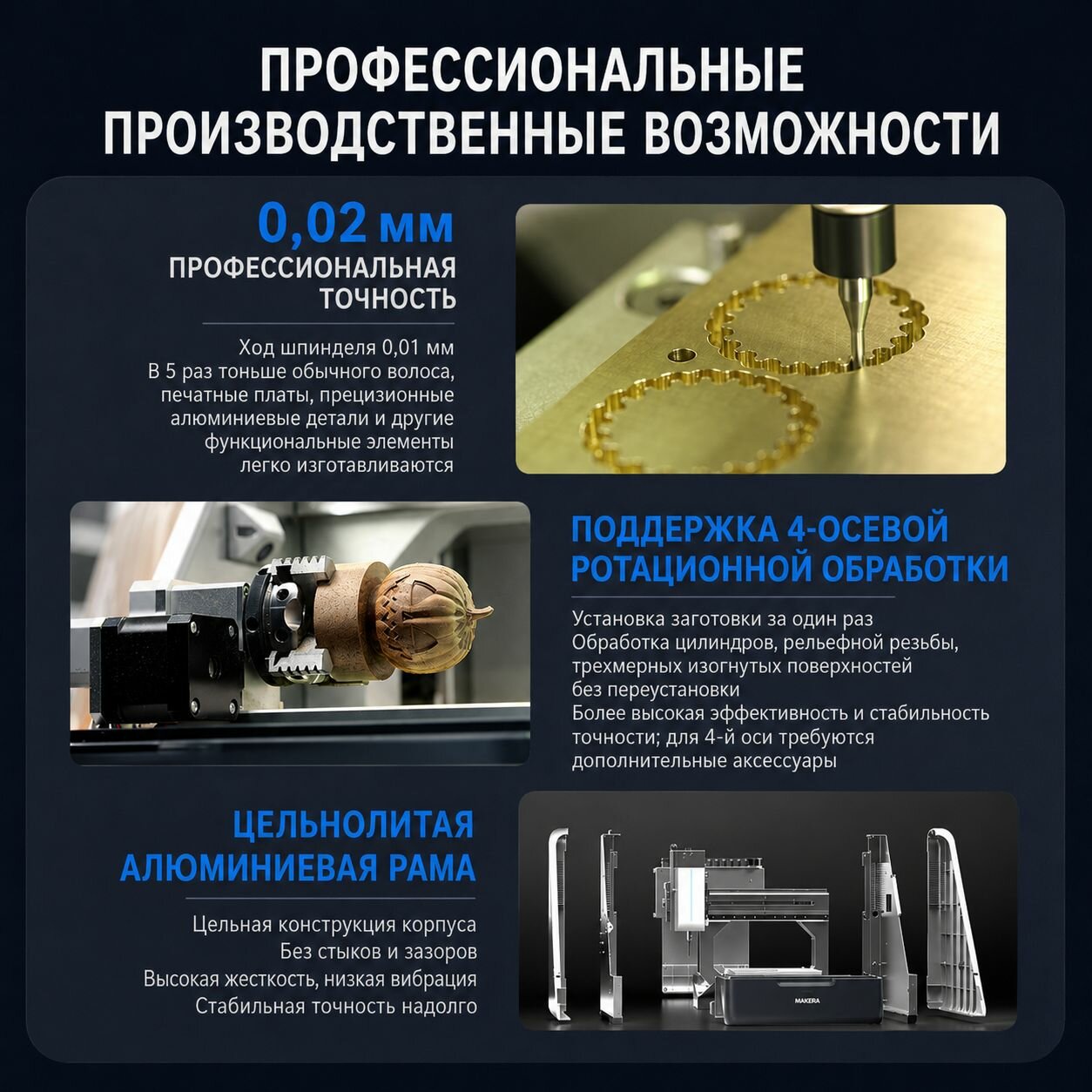 Makera Z1 настольный вертикальный фрезерно-гравировальный станок с ЧПУ портального типа — фото 1