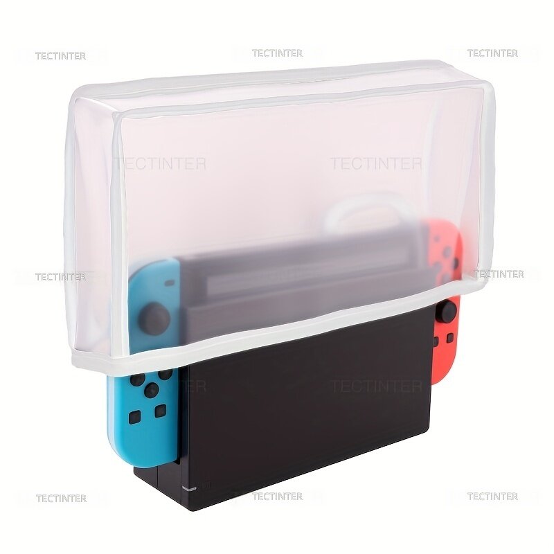 Прозрачный пылезащитный чехол для Nintendo Switch/OLED с антицарапающей сеткой, эргономичной рукояткой, из прочного нейлона, белый