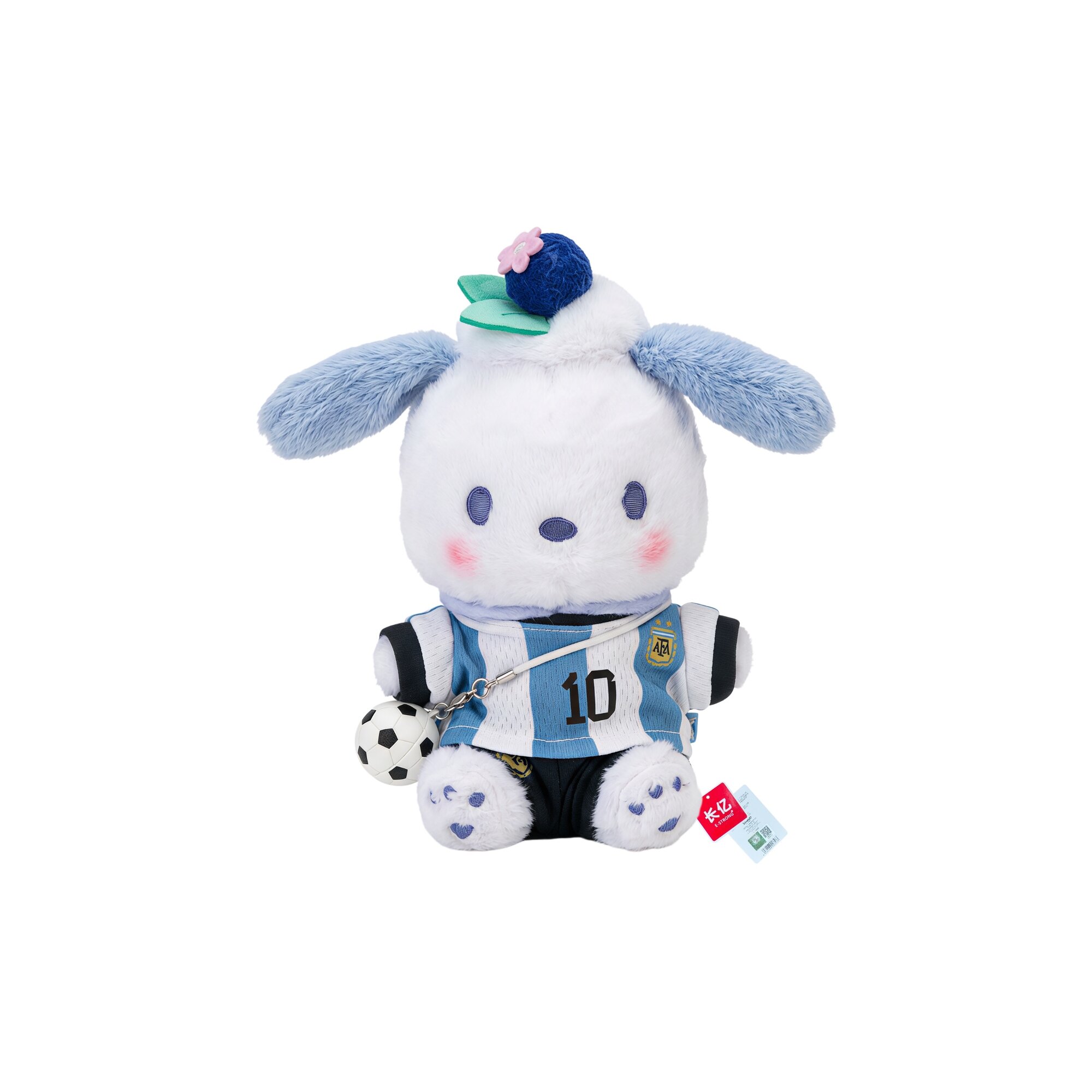E-STRONG Sanrio Pompompurin Полная коллекция Очаровательные подвески Плюшевые брелки Высота 15 см