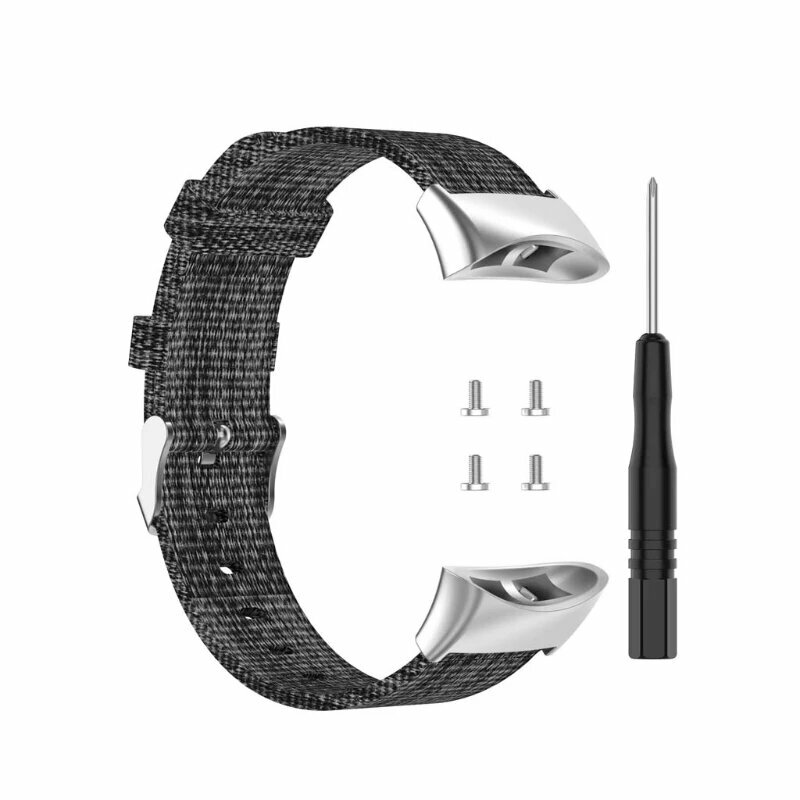 Нейлоновый ремешок для Garmin Forerunner 45/45S, серый/черный