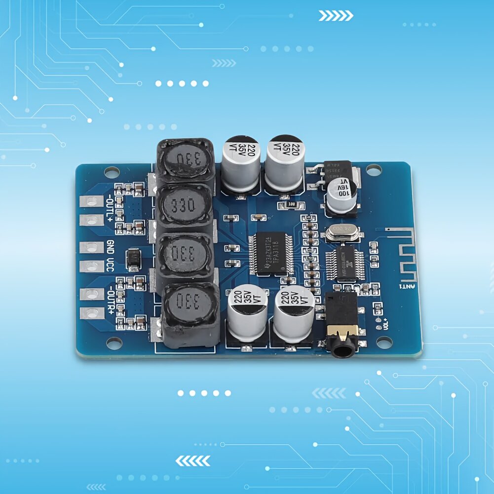 Усилитель мощности цифровой XH-M314 TPA3118 2×45 Вт с Bluetooth для автомобиля и дома