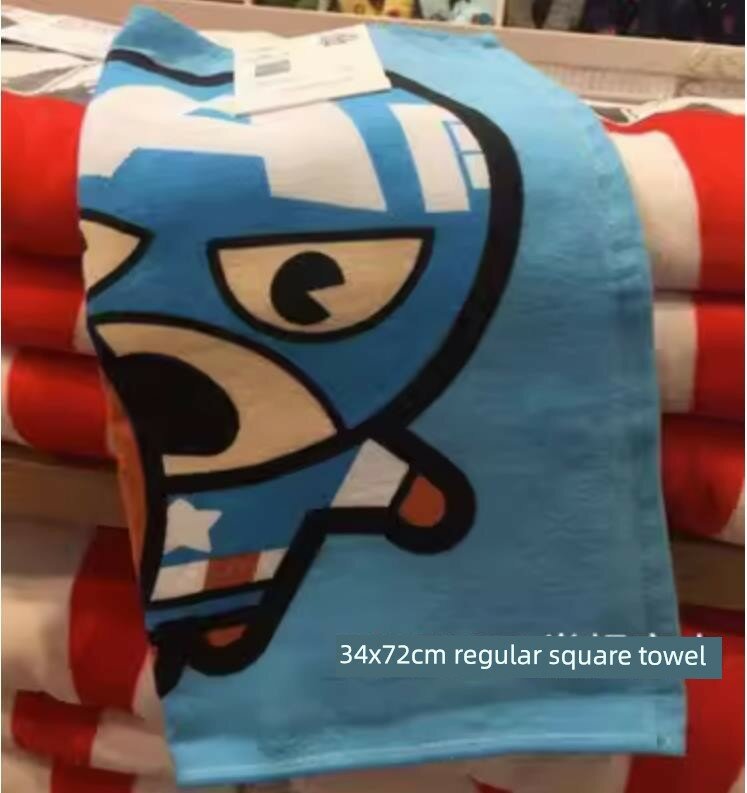 Полотенце Miniso Marvel: банное, для взрослых и детей, квадратное, с изображением Человека-паука; лицевое полотенце