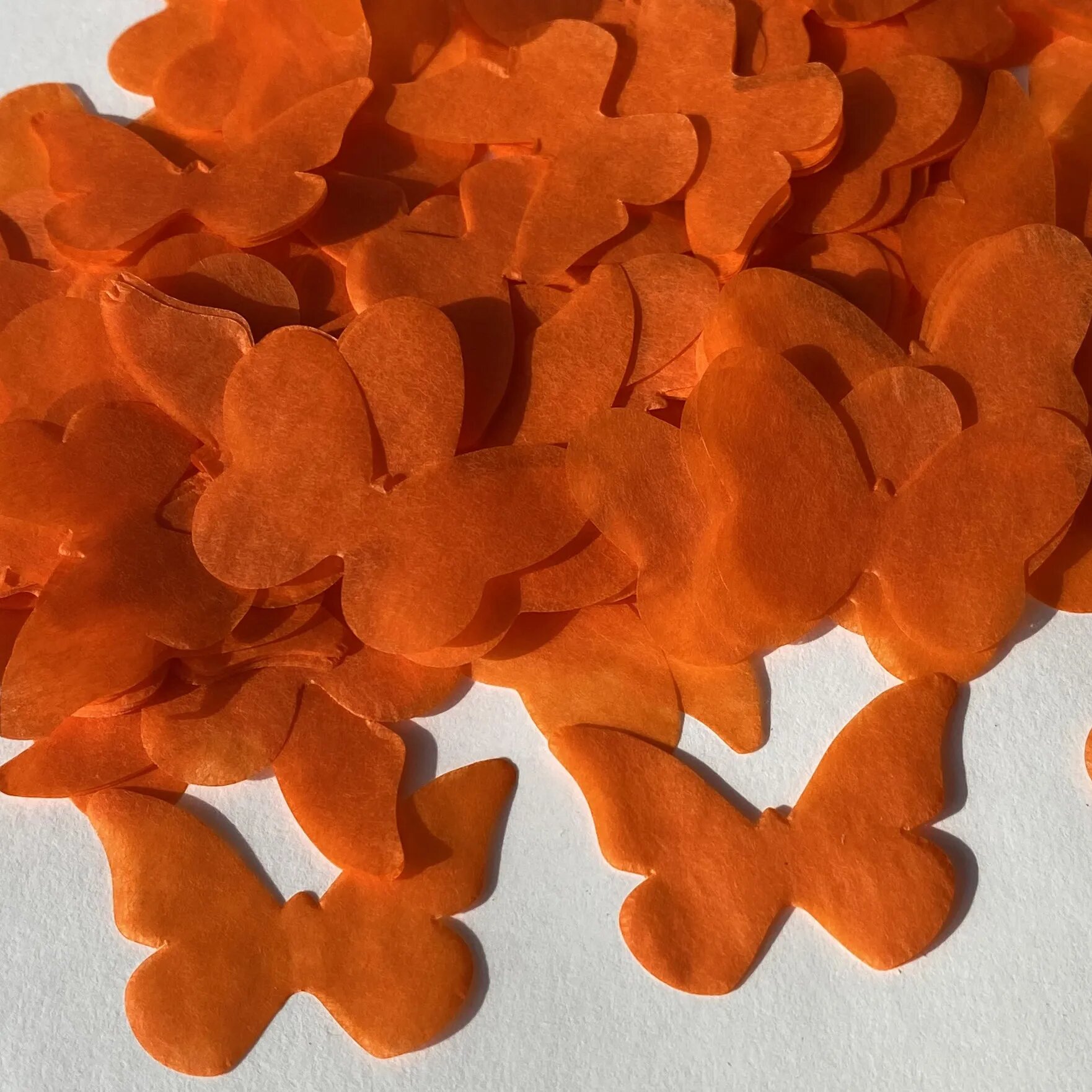 Биоразлагаемые белые бабочки для свадьбы Poolohmeh 2000 шт Оранжевый, Orange
