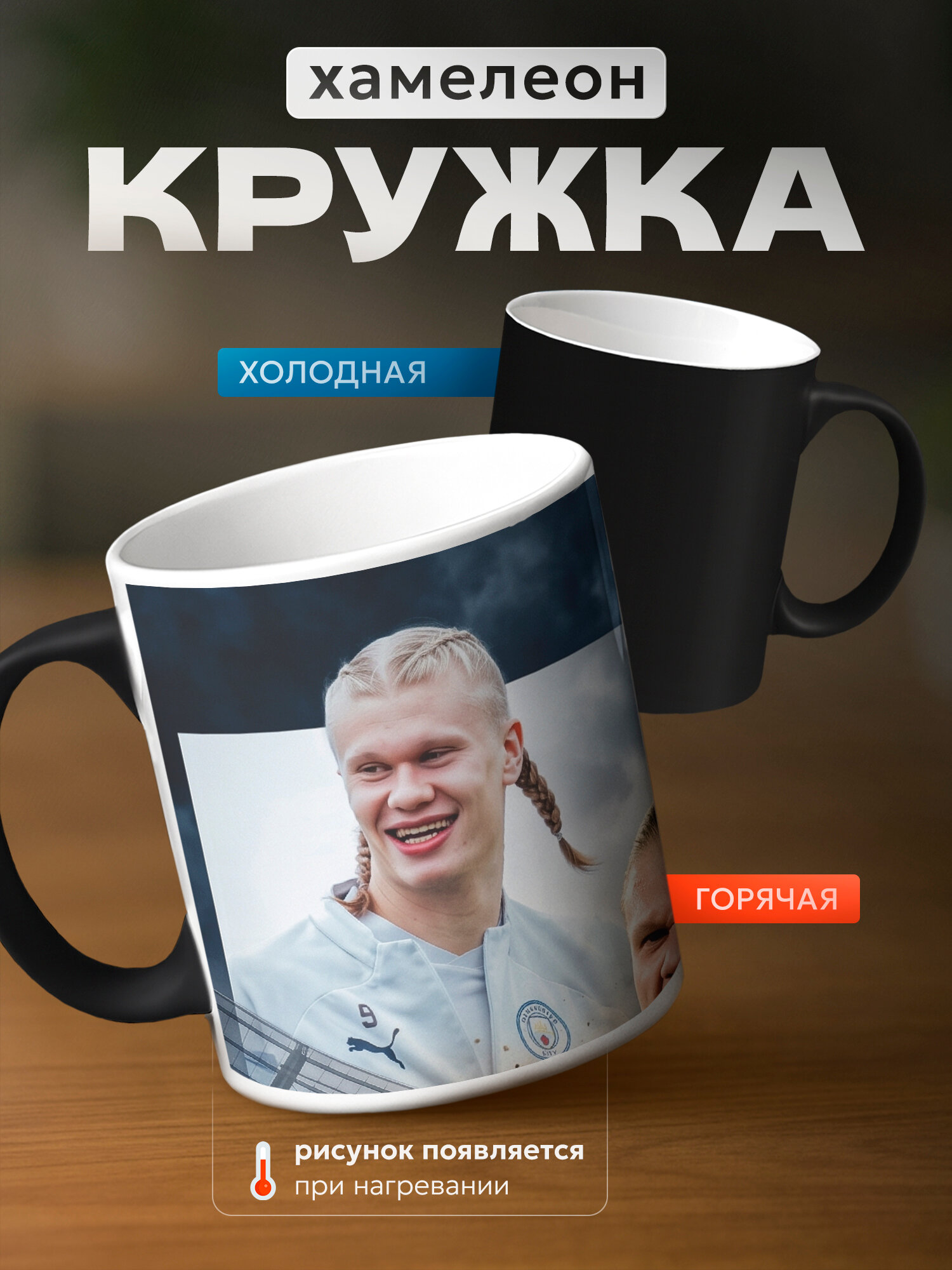 Кружка хамелеон Эрлинг Холанд