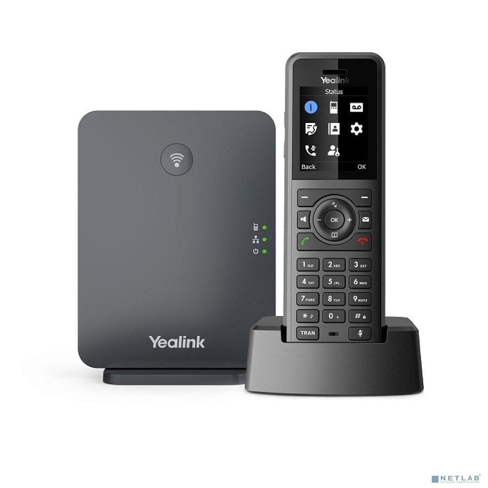 Yealink SIP - W77P телефон (база W70B + трубка W57R) до 10 SIP-аккаунтов, до 10 трубок на базу, до 20 одновременных вызовов, шт"
