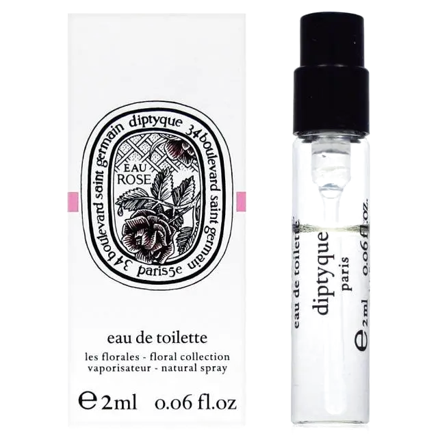 Розовая вода Диптик О Роз туалетная 2 мл сэмпл - Diptyque Eau Rose миниатюра для женщин