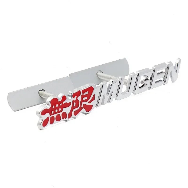 Металлический логотип Mugen Red Silver для Honda
