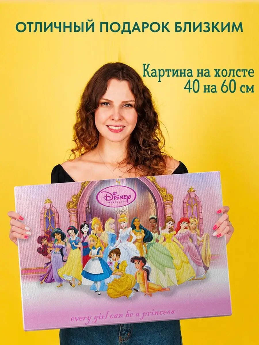 Картина на холсте постер Princess Disney Принцессы Дисней
