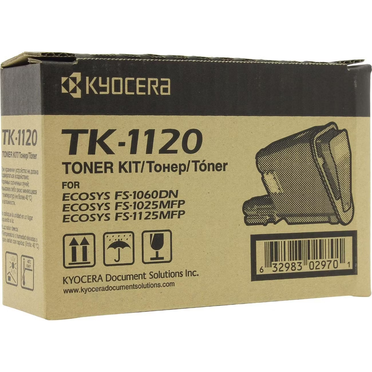 Картридж лазерный оригинал KYOCERA TK-1120 (1T02M70NX1) 3000 стр, чёрный