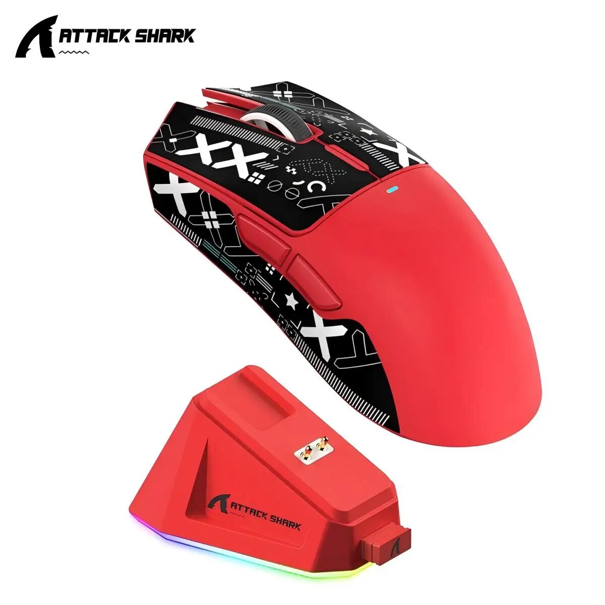 ATTACK SHARK X11 Беспроводная Игровая Мышь Красный, red