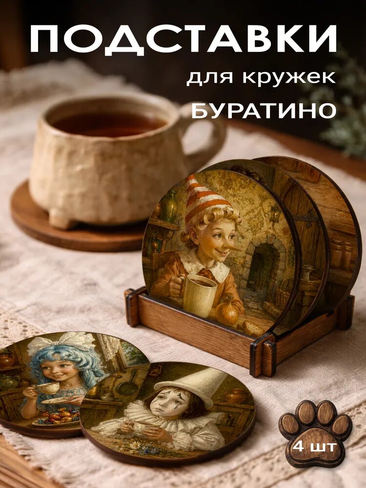 Подставка под кружку 4 предм.
