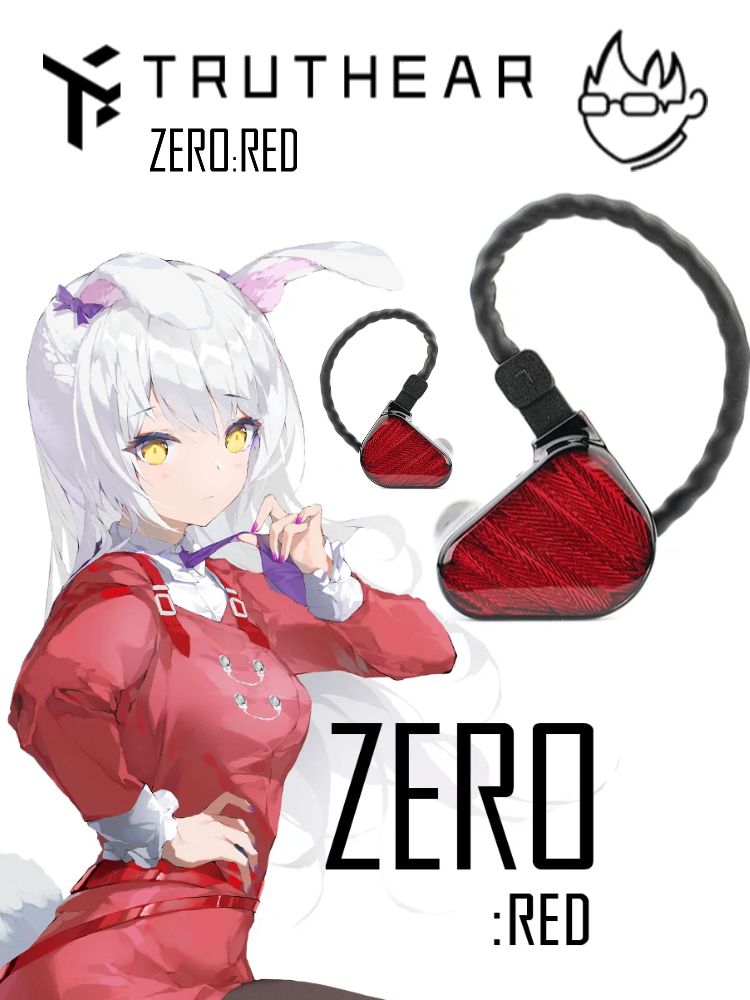 TRUTHEAR X Crinacle ZERO: RED Наушники-вкладыши с двумя динамическими драйверами и кабелем 0.78 2Pin