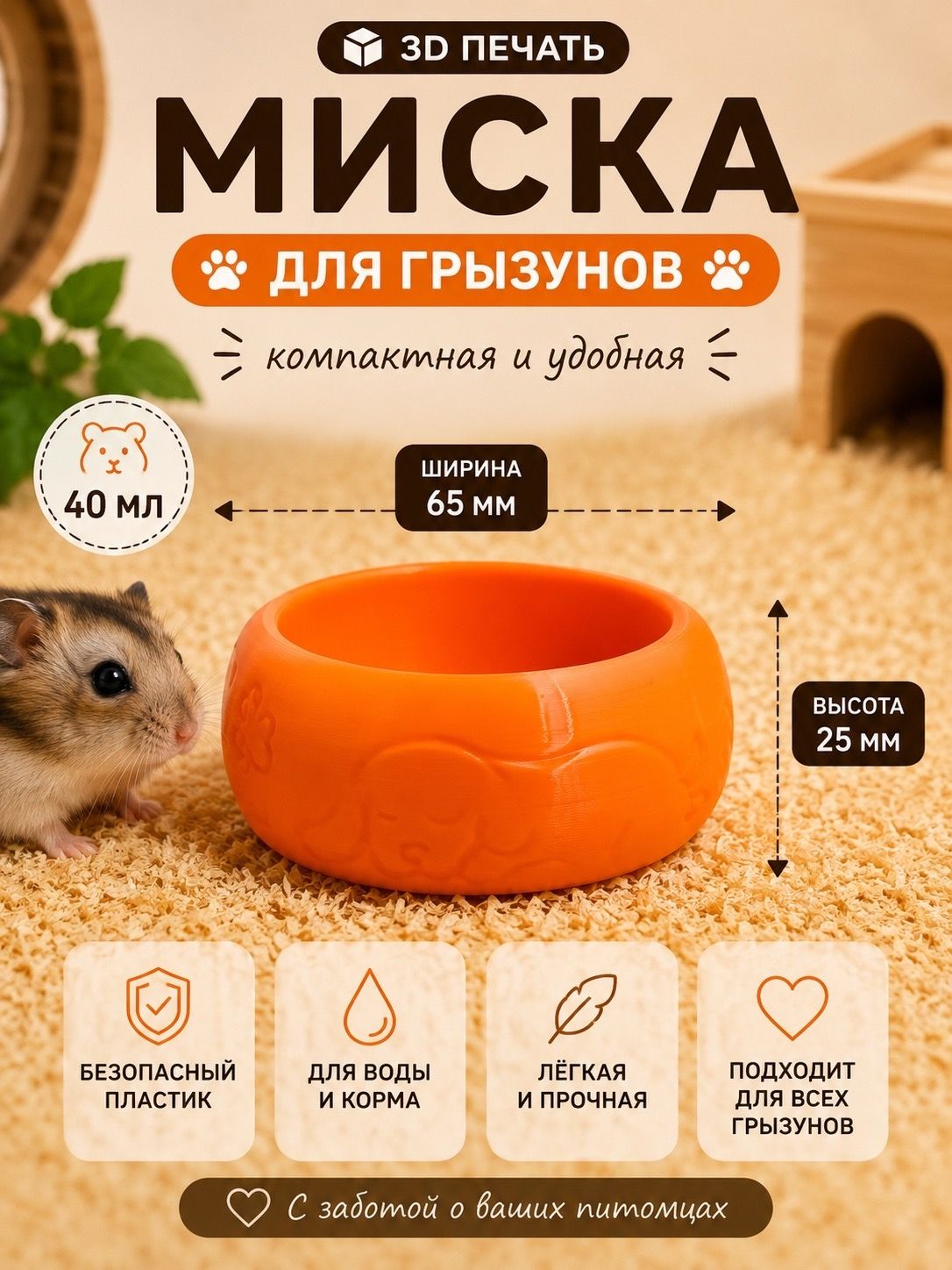 Миска для грызунов — фото 1