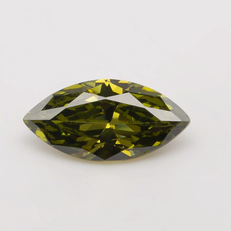 Камни кубического циркония Olive Green 6x12mm 50pcs