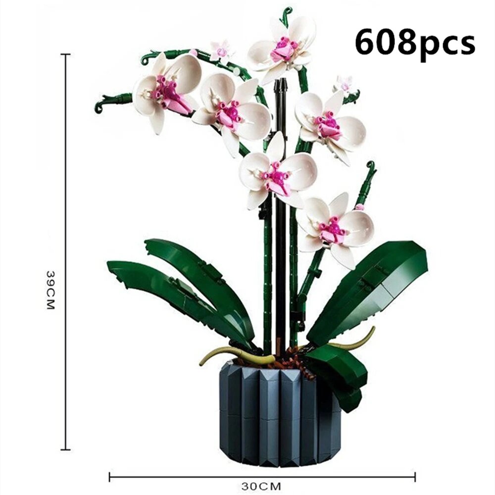 Конструктор из блоков kidsland Orchid Flowers Bouquet 6208--NO BOX