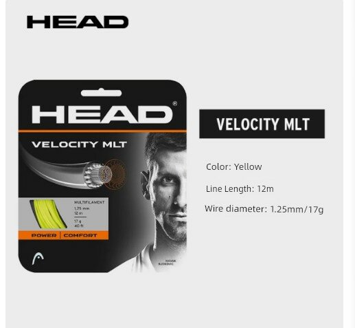 HEAD Velocity MLT Кардированная 1.25 Желтый Мягкая струна для скорости