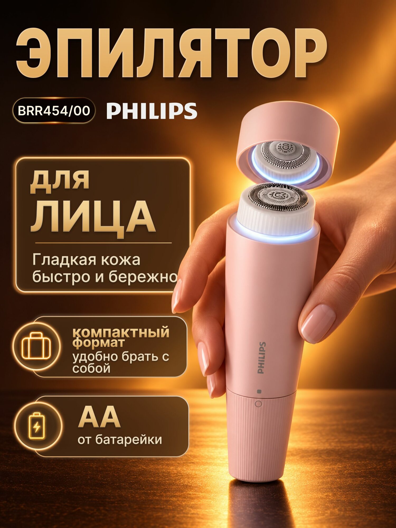 Эпилятор Philips BRR454/00 Pink
