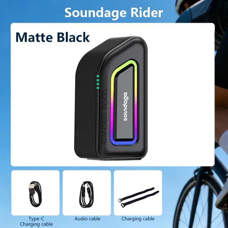 Soundage Rider портативная Bluetooth-колонка 30Вт матовый черный