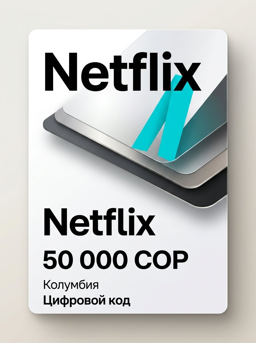 Подарочная карта Netflix Gift COP 50000 для мобильное устройство, электронный ключ, регион Колумбия