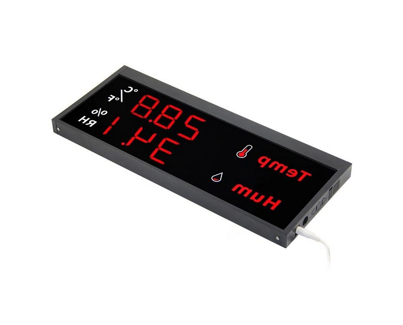 Wi-Fi датчик температуры и влажности Straz 956 Mod: Wi-Fi TH (Tuya) (U56625MU) для сверх низких температур -40.+120 с огромным экраном с приложением Tuya / Smartlife