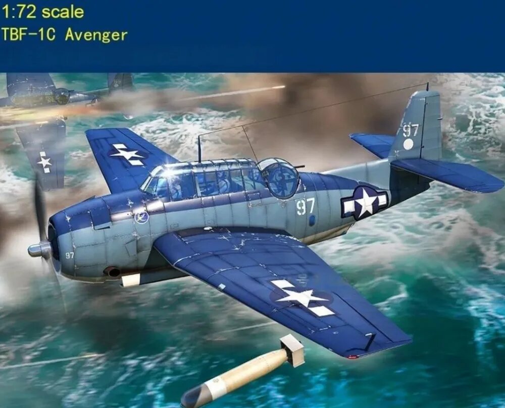 Hobby boss 87275 1/72 US TBF-1C Avenger Торпедное атаковое воздушное судно Модель сборки