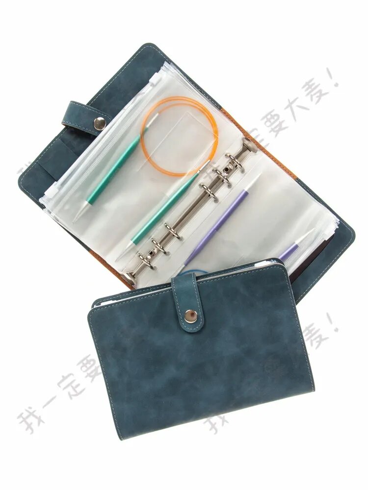 Органайзер для вязания чехол для спиц и крючков портативная сумка для рукоделия хранение аксессуаров с металлическими кольцами