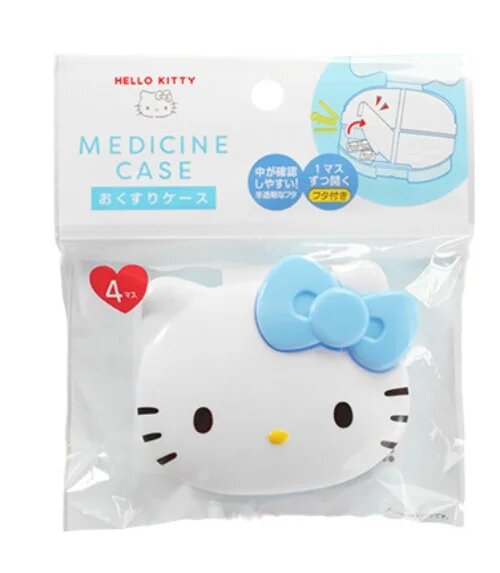 Милая мультяшная коробочка для таблеток Sanrio Hello Kitty My Melody, портативная шкатулка для хранения лекарств для самостоятельных путешествий, для женщин.