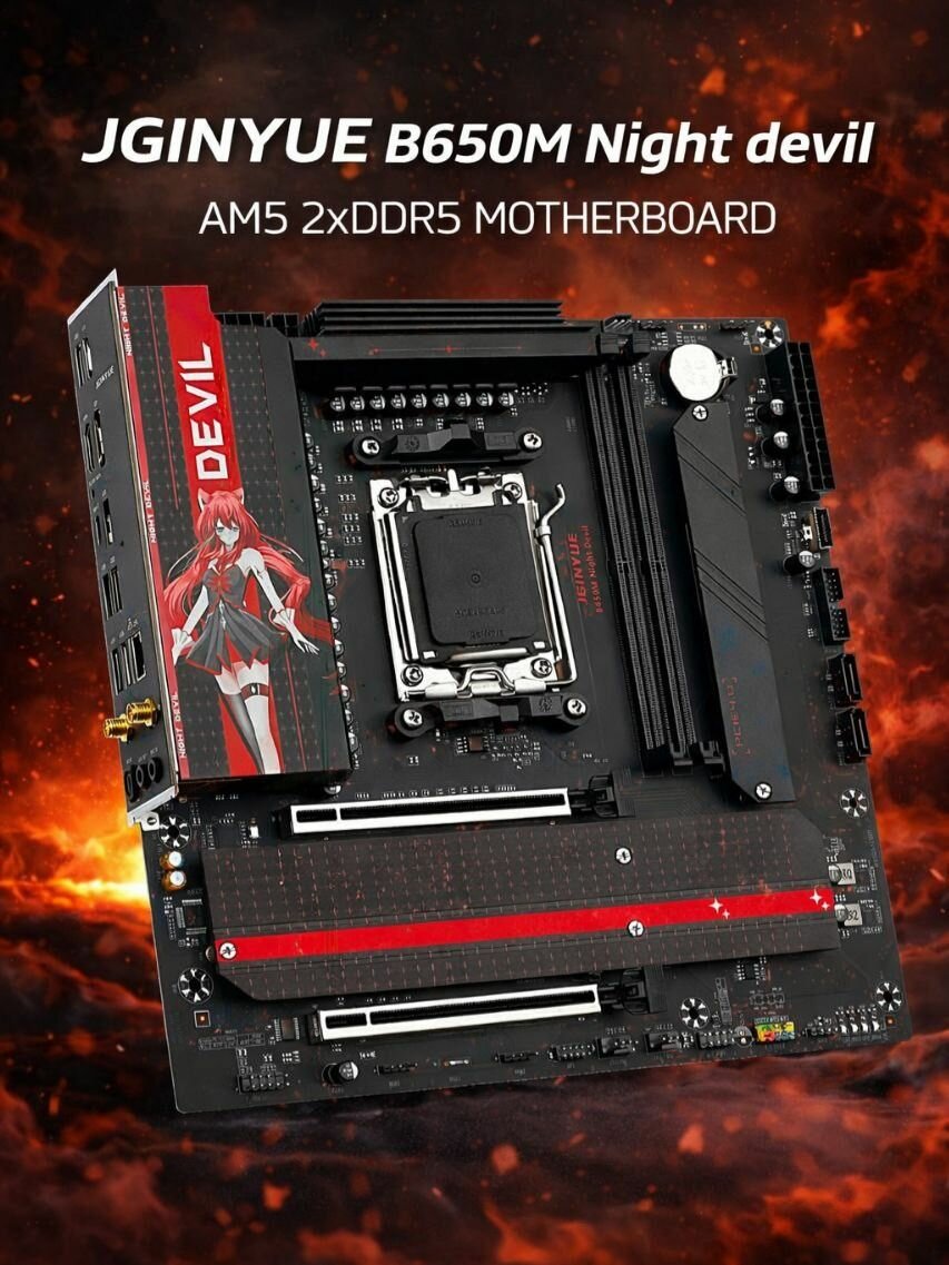Материнская плата B650M NIGHT DEVIL 2XDDR5 AM5