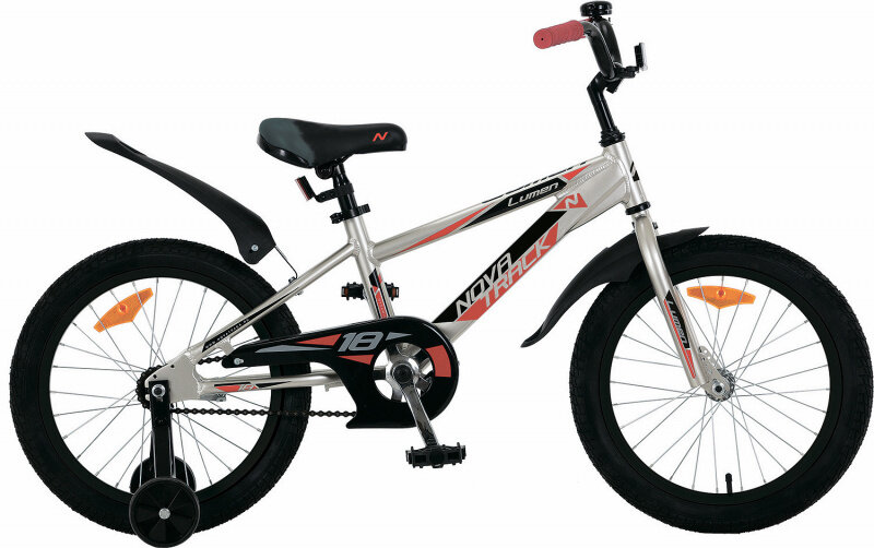 Детский велосипед Novatrack Lumen 16" (2019) 16 Серебристый (101-115 см)
