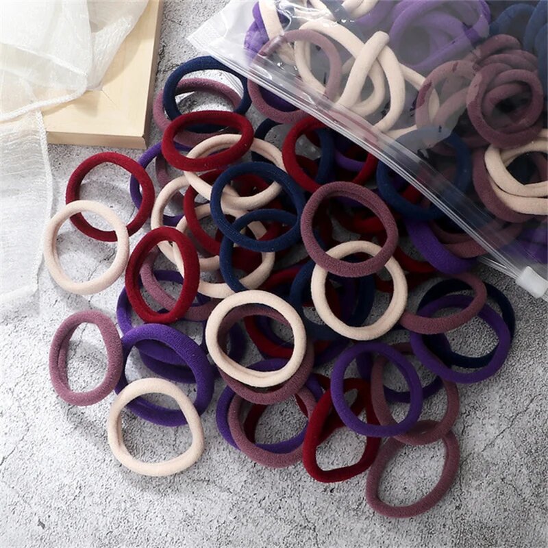 Резинки для волос фиолетовые 50шт, Color: 8