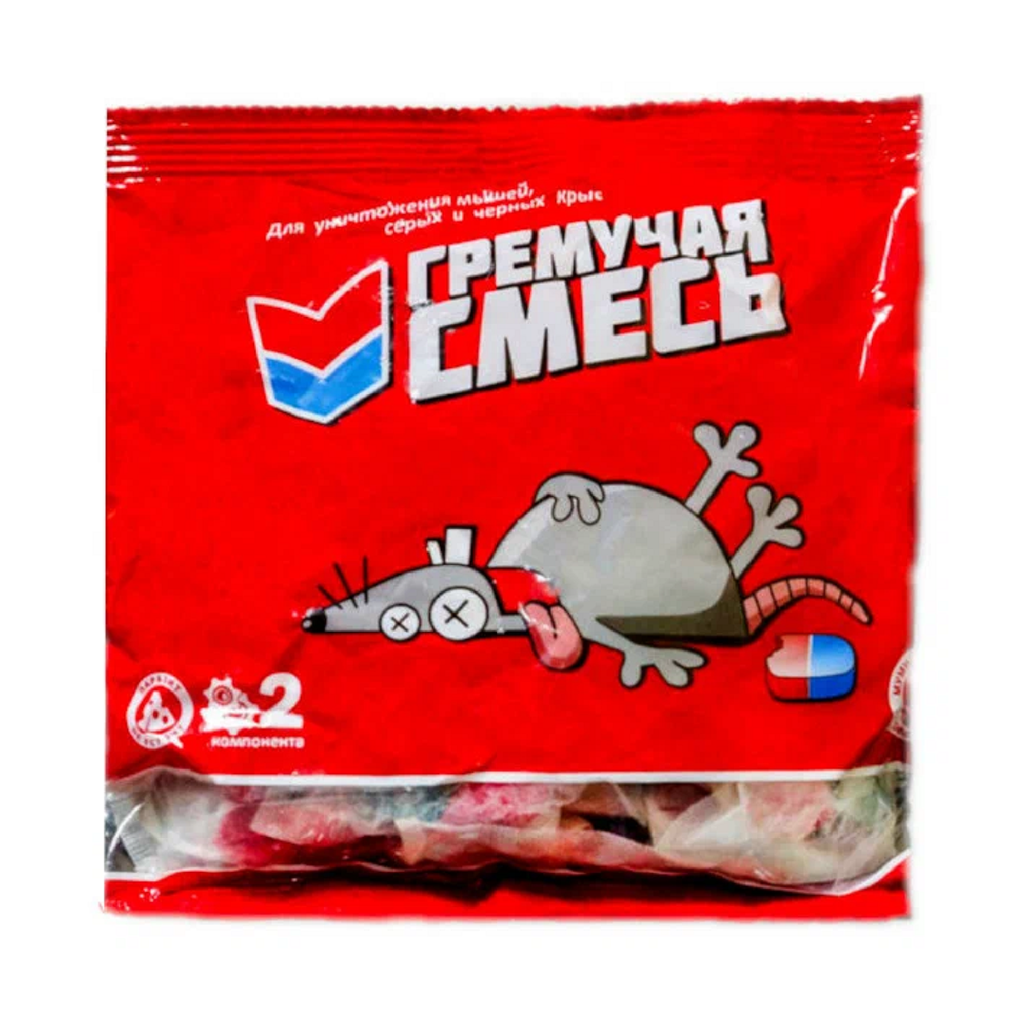 Приманка "Гремучая смесь" против крыс и мышей тесто-брикеты 100 г